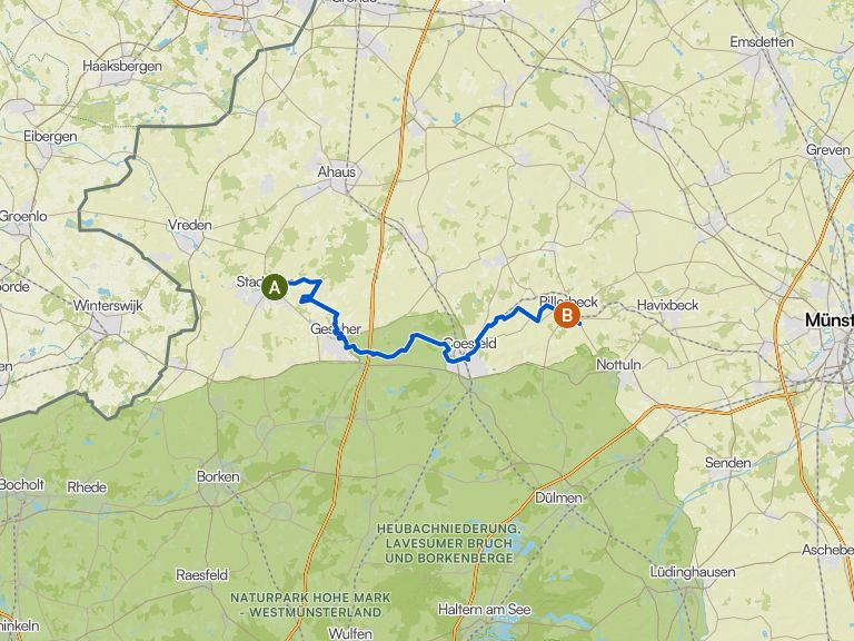 Berkel-Radweg, Stadtlohn-Billerbeck | Fahrradtour | Komoot